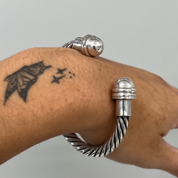 Jewelry | Chunky Silver Twisted Cable Cuff | Poshmark